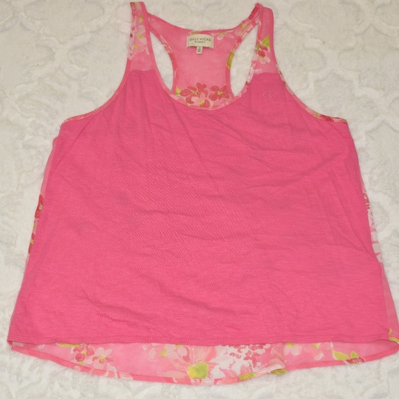 Gilly Hicks | Tops | Gilly Hicks Pink Floral Back Tank | Poshmark